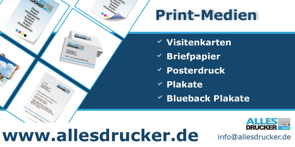 Print-Medien vom Allesdrucker - Bedrucktes zum Anfassen